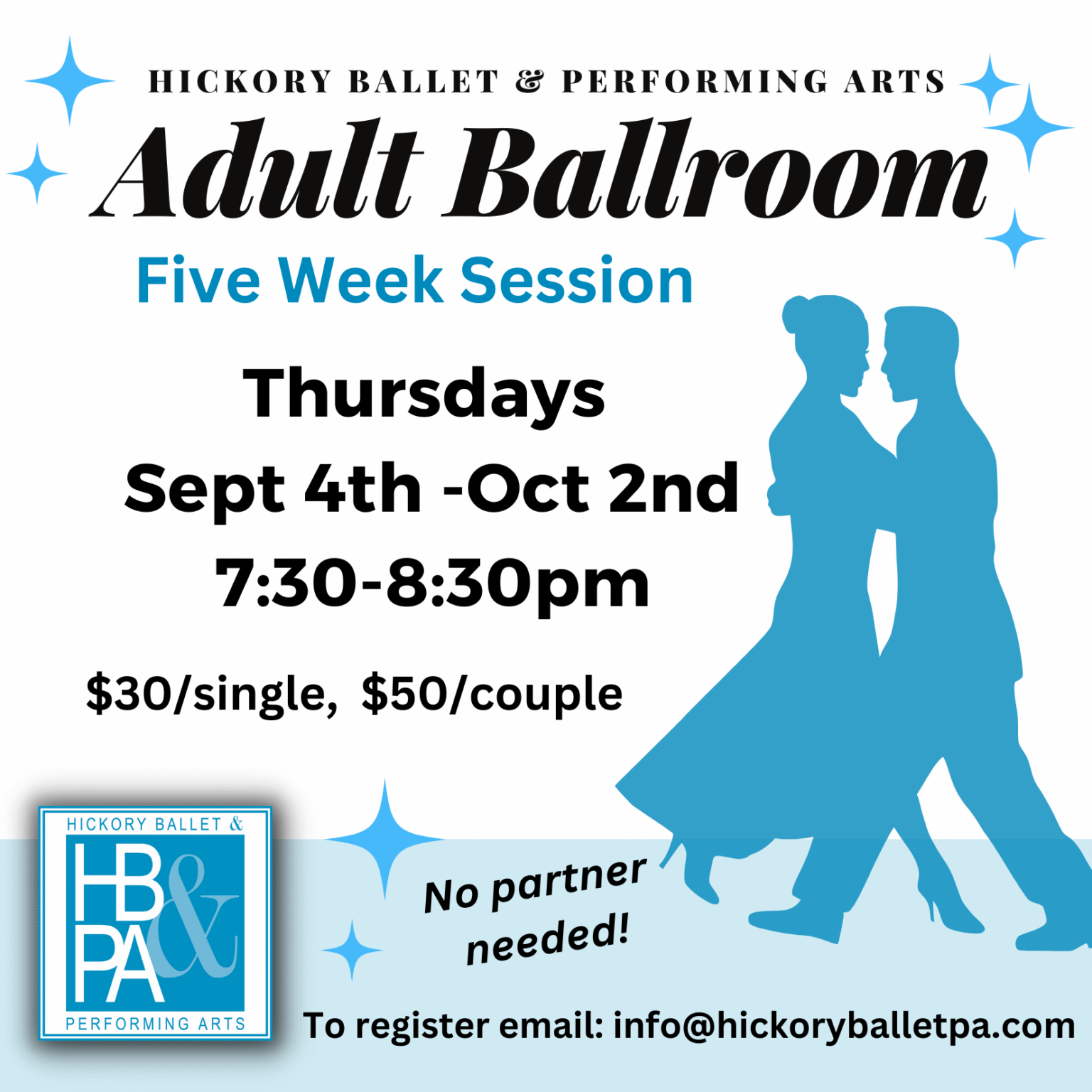 Fall Ballroom Classes at HBPA! | Hickory Ballet & Performing Arts